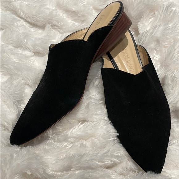 Vince Camuto | Shoes | Enzo Angiolini Raysell Black Cow Suede Mule ...